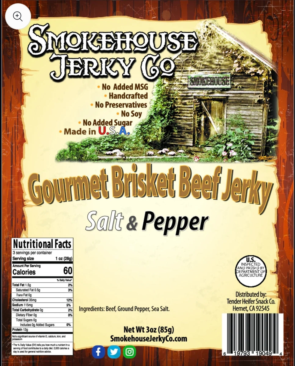 Sea Salt & Pepper Brisket Jerky – Mountain Man AZ